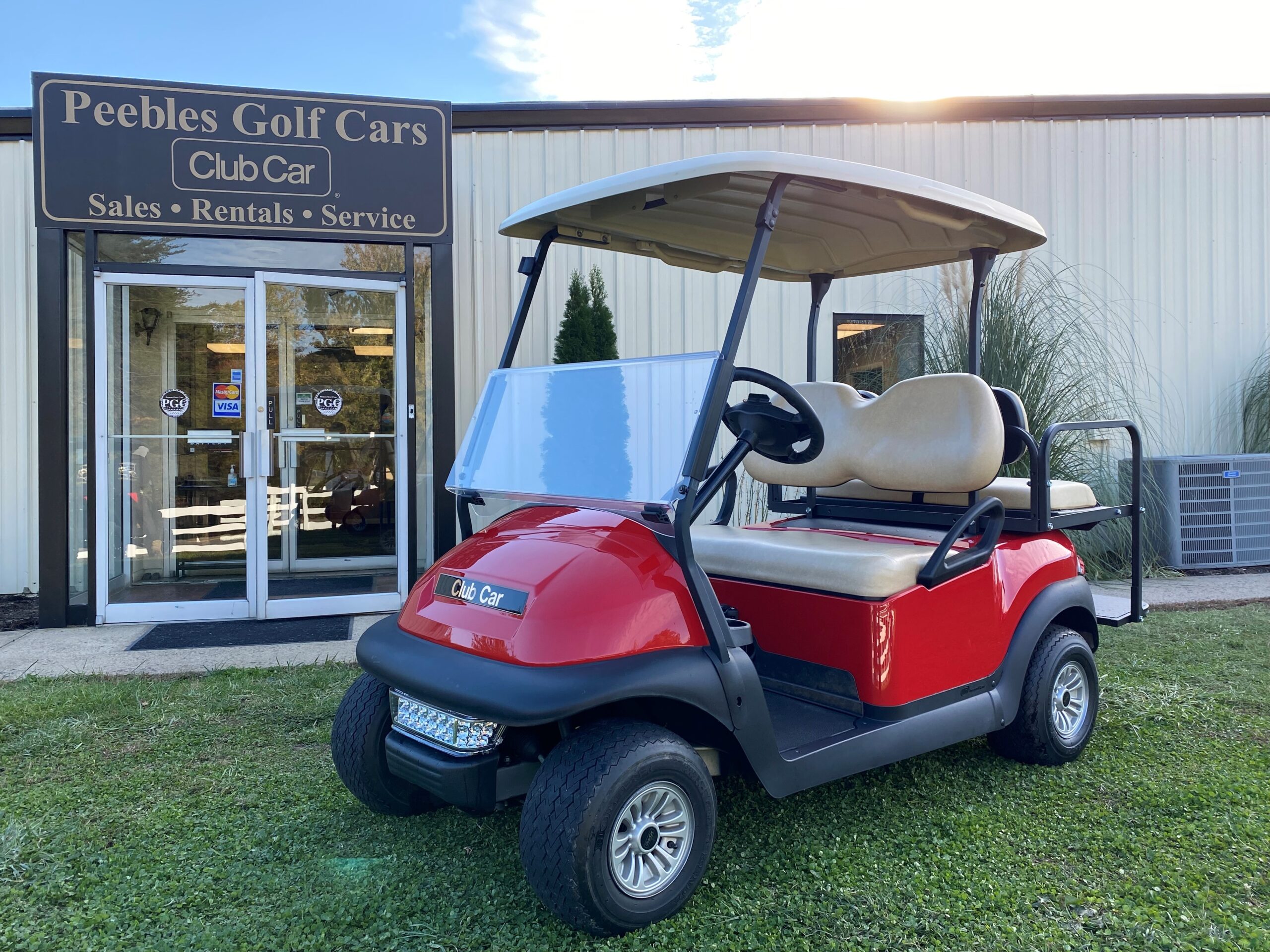 2017 Club Car Precedent Electric – Red | Peebles Golf Cars